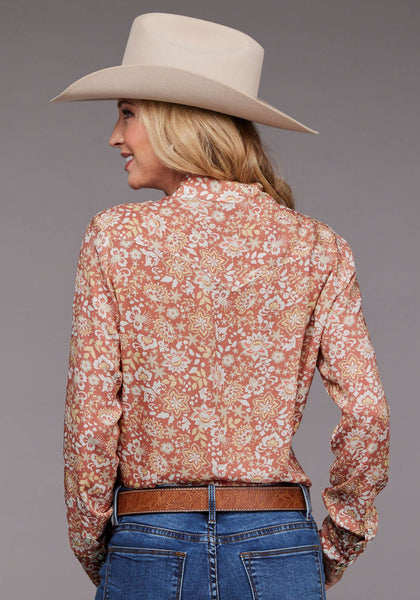 Stetson Womens 2100 Sunset Floral Pink 100% Rayon L/S Blouse – The Western Company