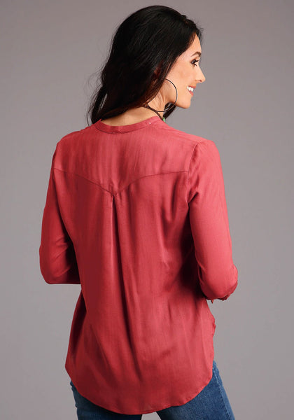 Stetson Womens Cinnamon Rayon/Nylon Herringbone L/S Blouse – The Western Company