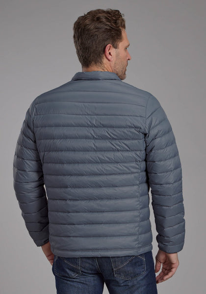 Roper Mens Down Proof Coated Silver 100% Nylon Insulated Jacket – The ...