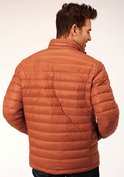 Roper Mens Rust Nylon Down Coated Jacket – The Western Company