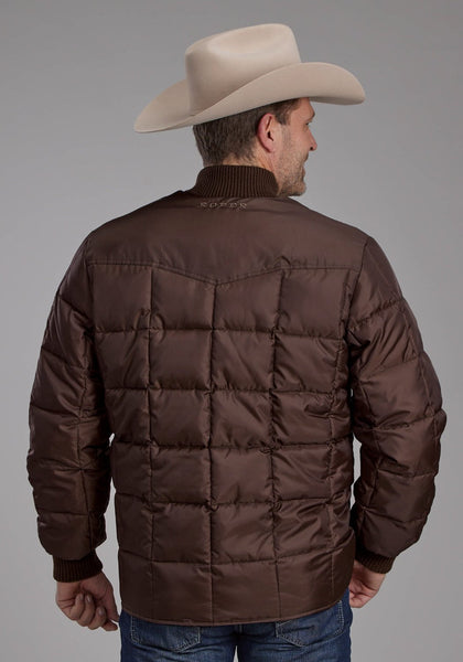 Roper Mens Insulated Western Chocolate 100% Polyester Insulated Jacket ...