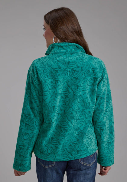 Roper Womens Tropical Print Jade 100% Polyester Fleece Jacket – The ...