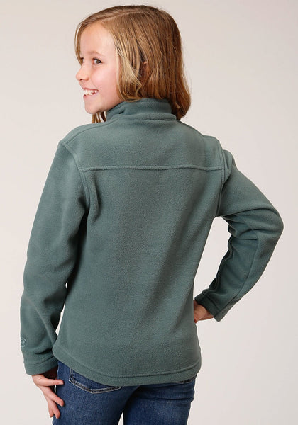 Roper Girls Kids Misty Green Polyester Micro Fleece Jacket – The ...