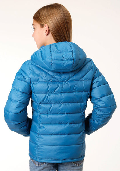 Roper Girls Kids Teal Blue Nylon Crushable Poly Filled Jacket – The ...