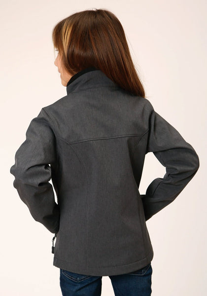 Roper Girls Technical Grey Polyester Softshell Jacket – The Western Company