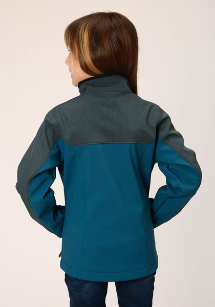 Roper Girls Technical Green/Grey Polyester Softshell Jacket – The ...