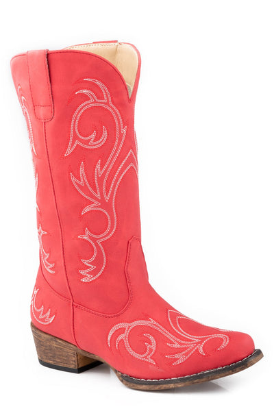 Roper Womens Riley Red Faux Leather Cowboy Boots – The Western Company