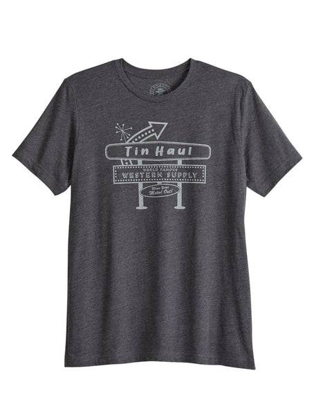 Tin Haul Mens World Famous Sign Grey Cotton Blend S/S T-Shirt – The ...