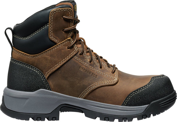 Keen Utility Womens Evanston 6in ESD CT Bison/Black Leather Work Boots ...