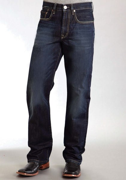 Stetson Mens Blue 100% Cotton Dark Rinse Jeans – The Western Company