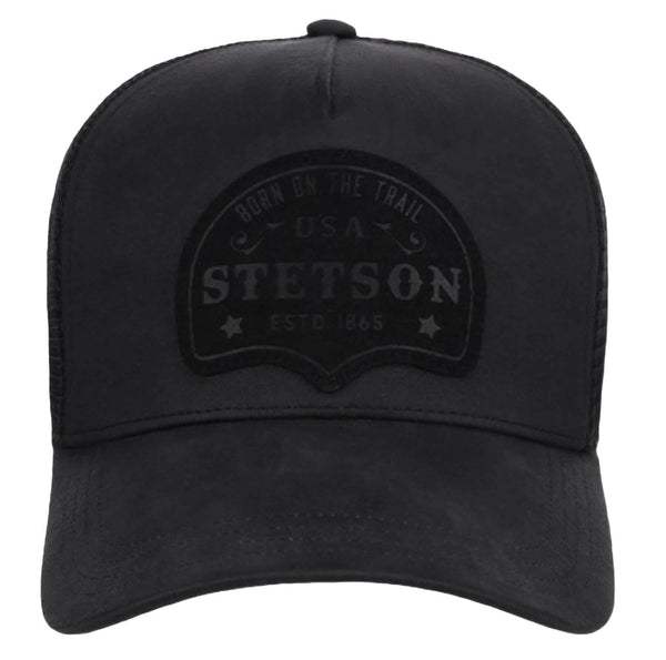 Stetson Unisex Born On The Trail Patch Black Cotton Blend Trucker Cap ...
