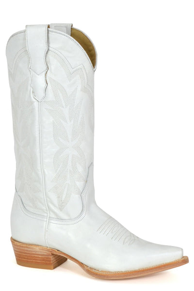Stetson Womens Casey White Leather Cowboy Boots – The Western Company