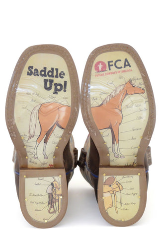 Tin Haul Kids Girls Geronimo Tan Leather Cowboy Boots 3 – The Western ...