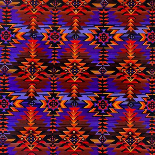 Rockmount Unisex Native Western Purple/Rust 100% Cotton Bandana – The ...