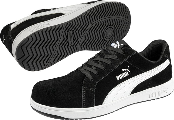 Puma Safety Mens Iconic Low ASTM EH Black Suede Work Shoes – The ...