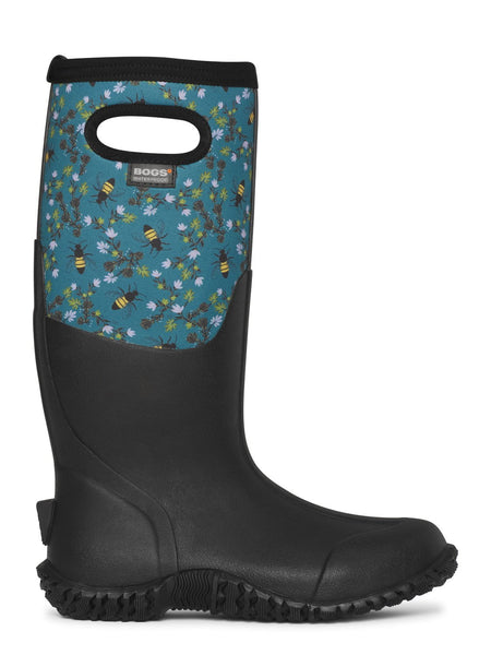 Bogs Womens Mesa Bees Dark Turquoise Rubber Barn Boots – The Western ...