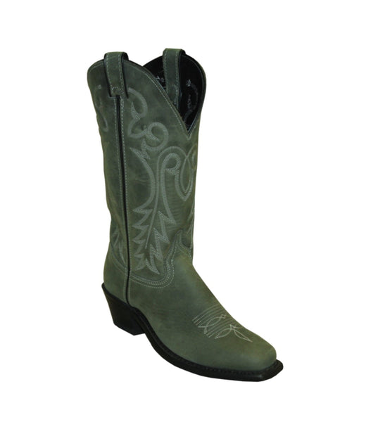 Abilene Boots Womens 12in USA Western Sage Grey Cowhide Cowboy Boots ...