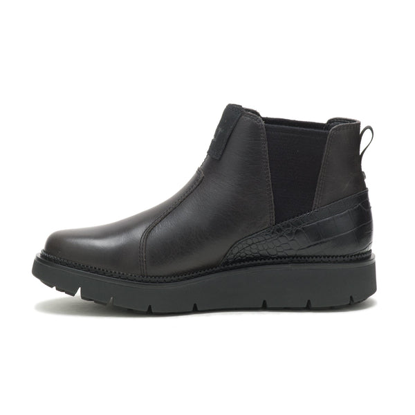 CAT Womens Chariot Chelsea Dark Shadows Leather Chelsea Boots – The ...
