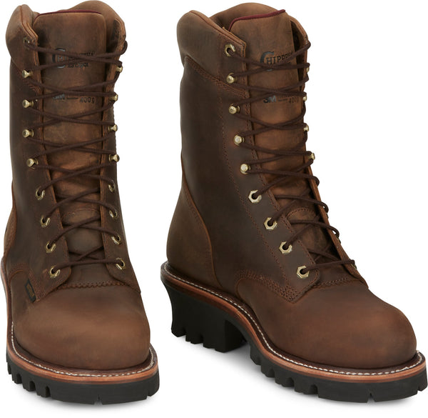 Chippewa Mens Super DNA 9in WP Steel Toe 400G Bay Apache Leather Work ...