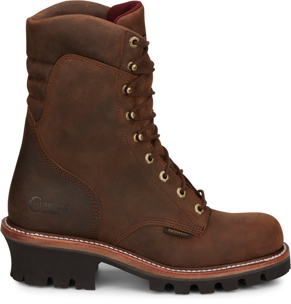 Chippewa Mens Super DNA 9in Waterproof Bay Apache Leather Work Boots ...