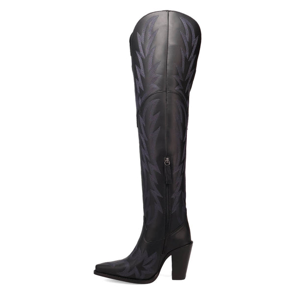 Dingo Womens Diva Black Leather 22in Cowboy Boots – The Western Company