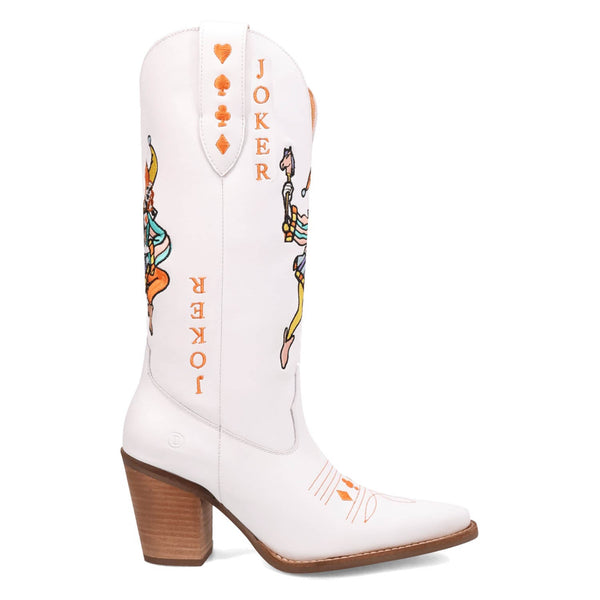 Dingo Womens Joker White Leather 13in Cowboy Boots – The Western Company
