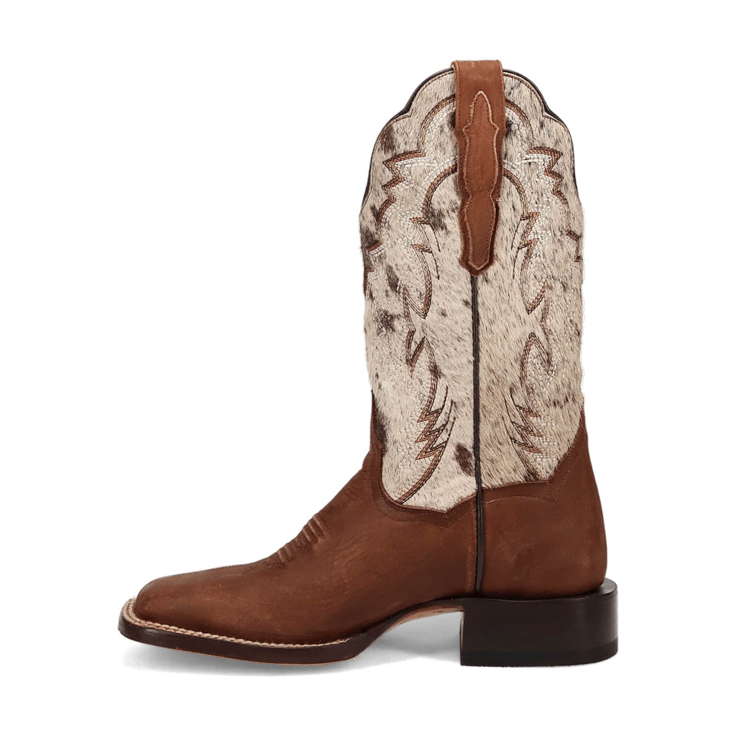 Dan Post Womens Clarabelle Brown/White Hair-On Cowhide Cowboy Boots 7 ...