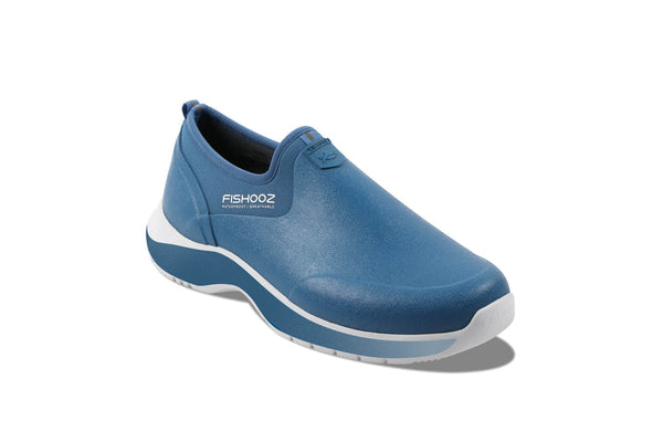 Fishooz Mens DryRun Low Blue/White Rubber Boat Shoes – The Western Company