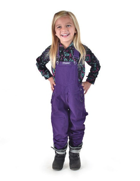 Cowgirl Tuff Girls Tuck-In Purple Nylon Bib Overall – The Western Company