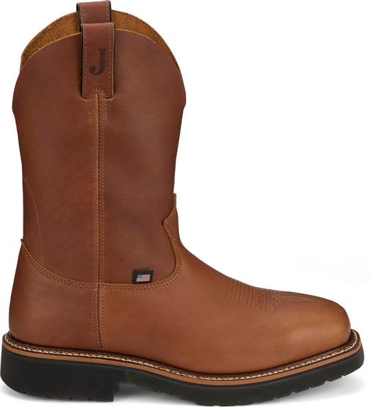 Justin Mens Lafayette 11in Cinnamon Leather Work Boots – The Western ...