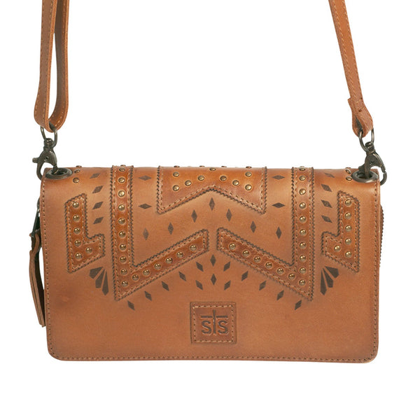 STS Ranchwear Womens Wayfarer Evie Veg-Tan Leather Clutch Bag – The ...