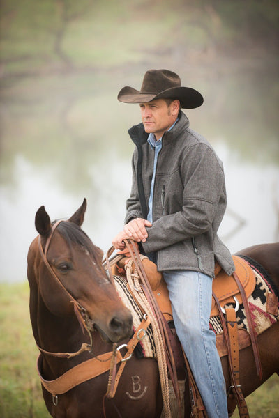 STS Ranchwear Mens Stone Black Tweed Wool Blend Softshell Jacket – The ...