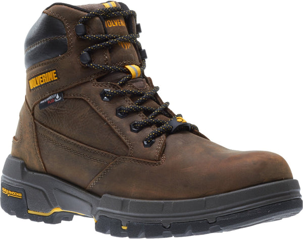 Wolverine Mens Brown Leather Legend LX WP CarbonMax Work Boots – The ...