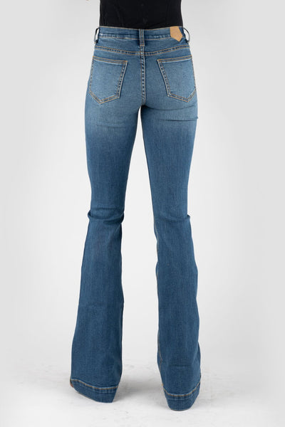 Tin Haul Womens Blue Cotton Blend Libby Fit Square Pocket Jeans – The ...
