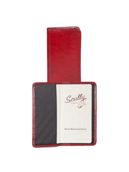 Scully Accessories Red Italian Leather Blank Pocket Notebook – The ...