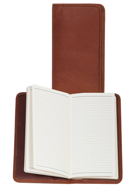 Scully Accessories Brown Soft Plonge Leather Ruled Pocket Notebook ...