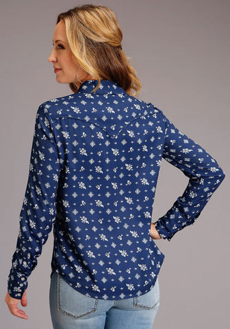 Stetson Womens Blue Rayon/Nylon Vintage Ditzy BD L/S Shirt – The Western Company
