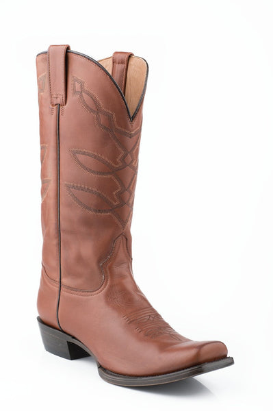 Stetson Mens 13in Hog Nose Brown Vintage Cedar Leather Western Cowboy ...