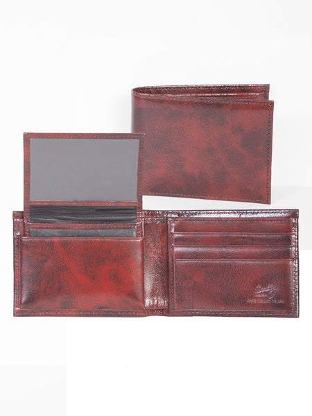 Scully Wallets Mens Burgundy Italian Leather Removable ID Slim Billfol ...